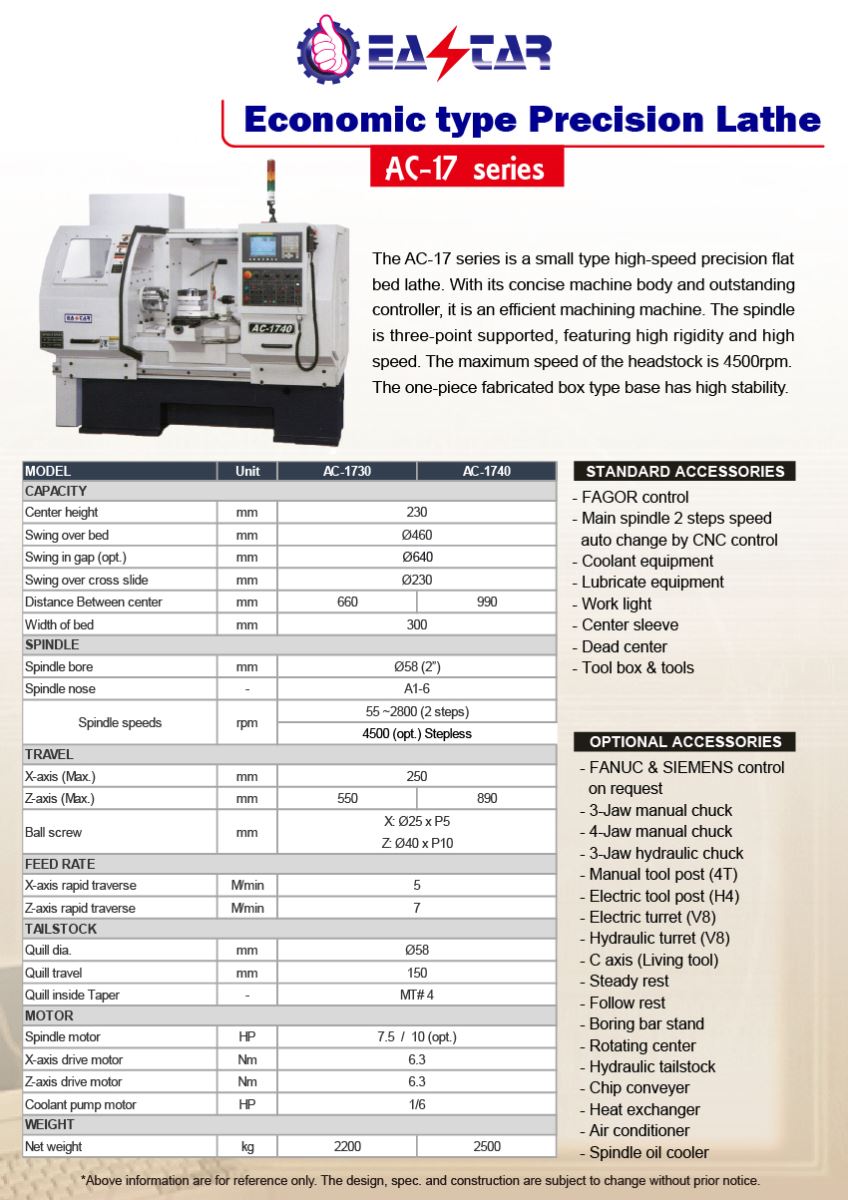 METAL CUTTING MACHINE TOOLS >TURNING LATHE> 7-Flat Bed CNC Lathe>AC ...