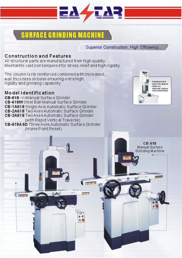 METAL CUTTING MACHINE TOOLS >GRINDING MACHINE> 4-Surface Grinder>CB-618