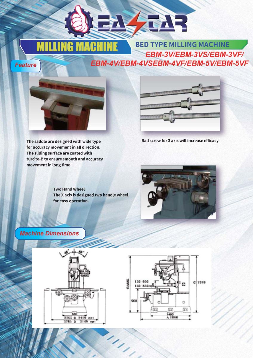 METAL CUTTING MACHINE TOOLS >MILLING MACHINE > 5-Bed Type Milling ...