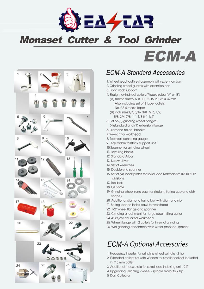 METAL CUTTING MACHINE TOOLS >TOOL GRINDER> 1-Universal Tool Grinder>ECM ...