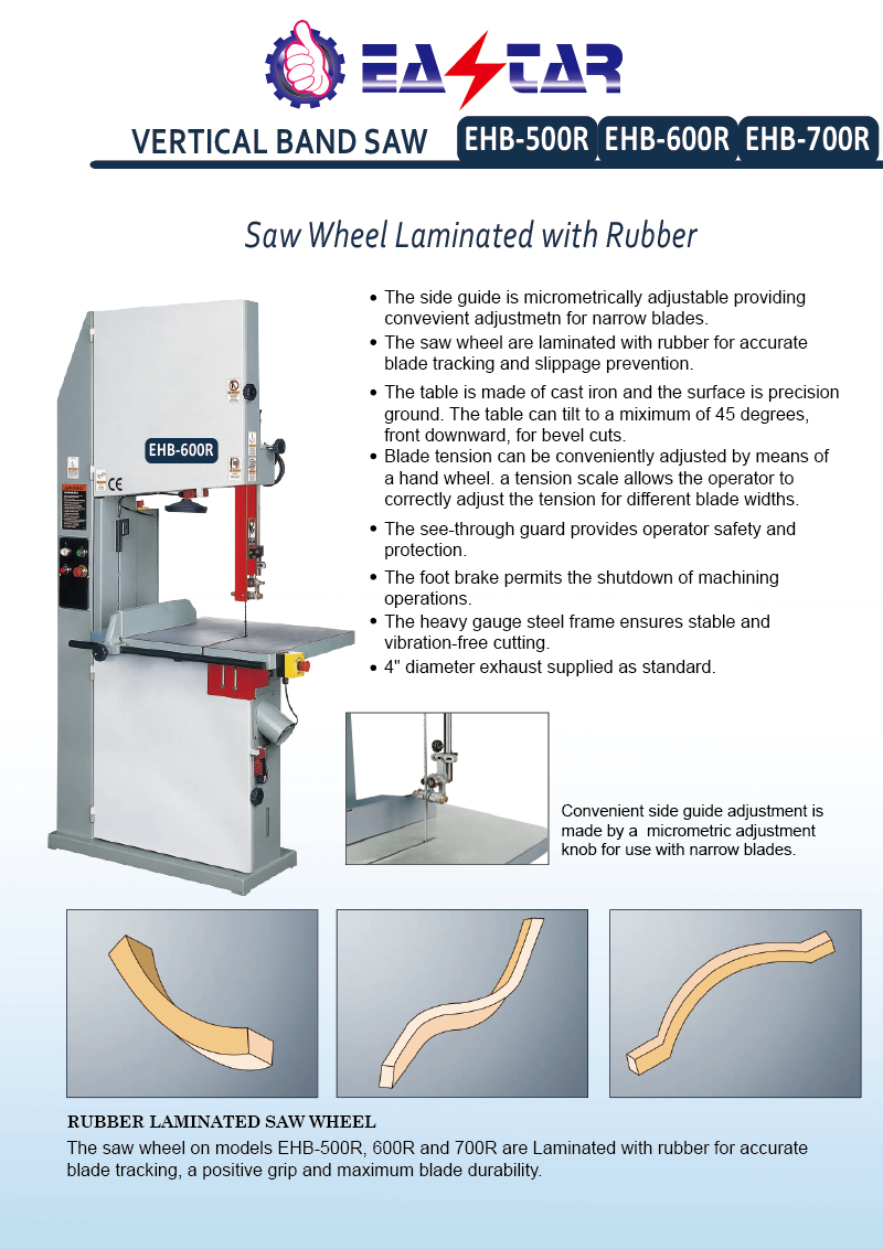 WOOD WORKING MACHINERY>SAWING MACHINE> 4-Band Saw>EHB-600R