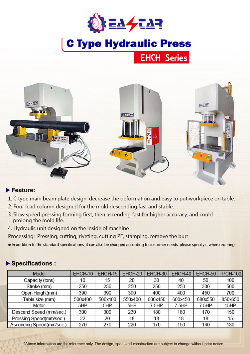 METAL FORMING/PROCESSING MACHINERY>PRESSING M/C> 3-Hydraulic Press>EHCH ...