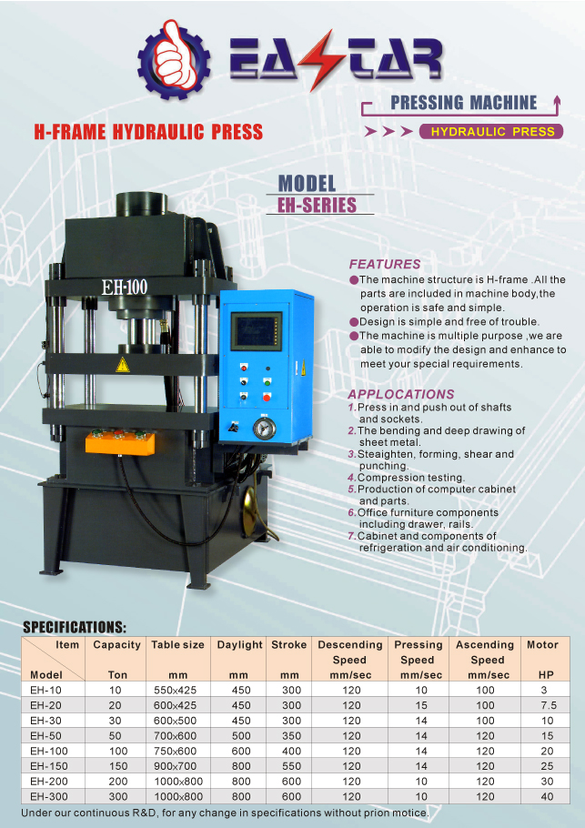 METAL FORMING/PROCESSING MACHINERY>PRESSING M/C> 3-Hydraulic Press>EH ...