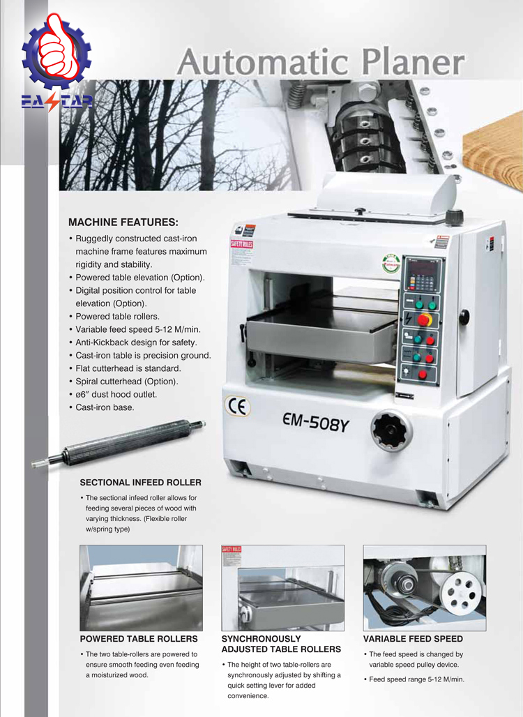 WOOD WORKING MACHINERY>JOINTERS / PLANER> 2-Single Surface Auto Planer ...