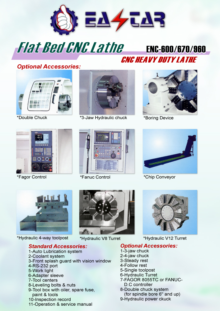 METAL CUTTING MACHINE TOOLS >TURNING LATHE> 7-Flat Bed CNC Lathe>ENC ...