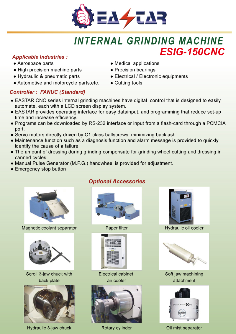 METAL CUTTING MACHINE TOOLS >GRINDING MACHINE> 9-Internal Grinder>ESIG ...