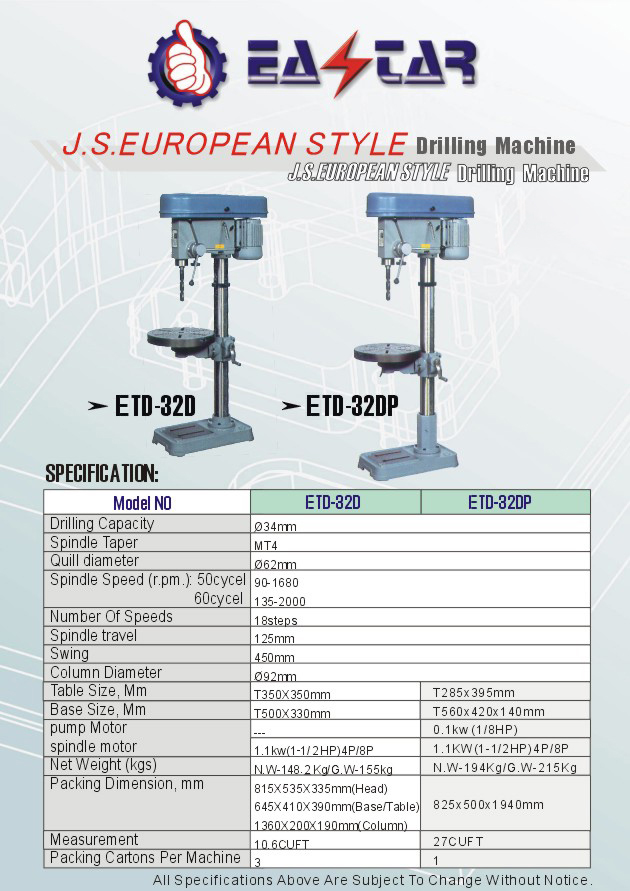 METAL CUTTING MACHINE TOOLS >DRILLING / TAPPING M/C> 2-Drill Press ...