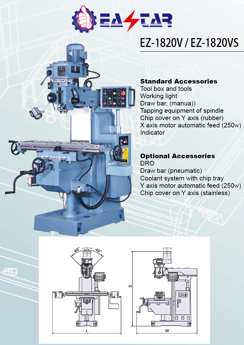 METAL CUTTING MACHINE TOOLS >MILLING MACHINE > 2-Knee Type Turret Mill ...