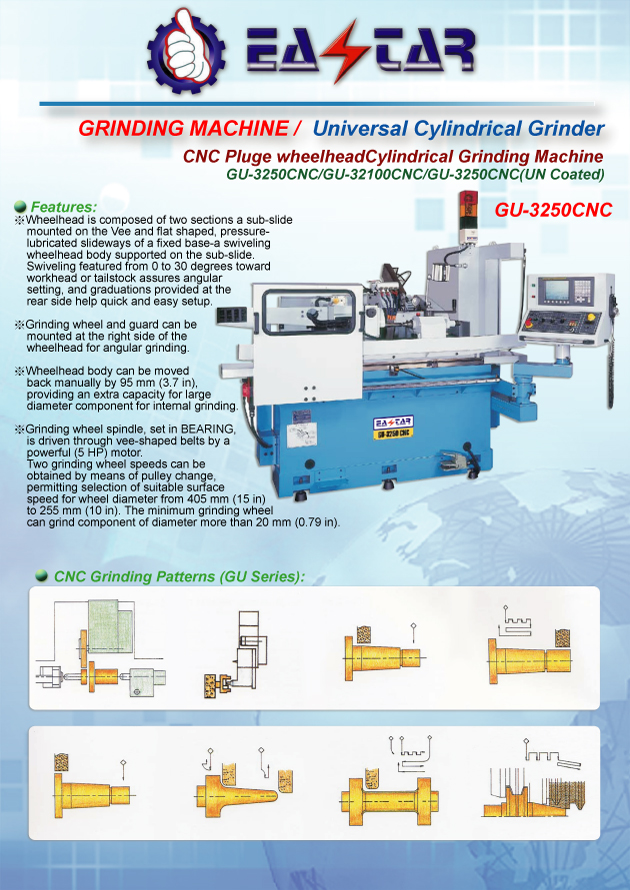 METAL CUTTING MACHINE TOOLS >GRINDING MACHINE> 7-Cylindrical Grinder>GU ...