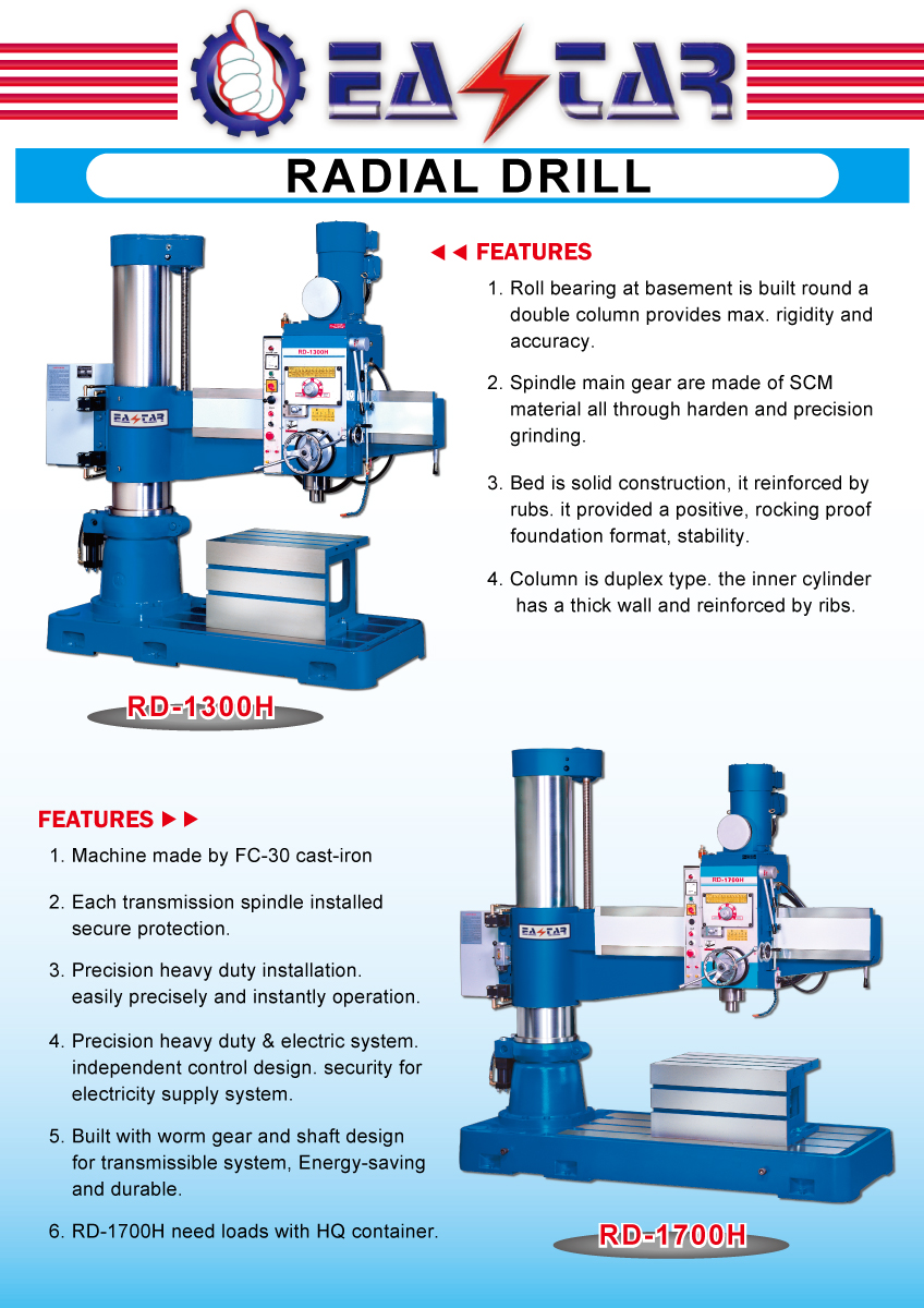 METAL CUTTING MACHINE TOOLS >DRILLING / TAPPING M/C> 4-Radial Drill>RD ...