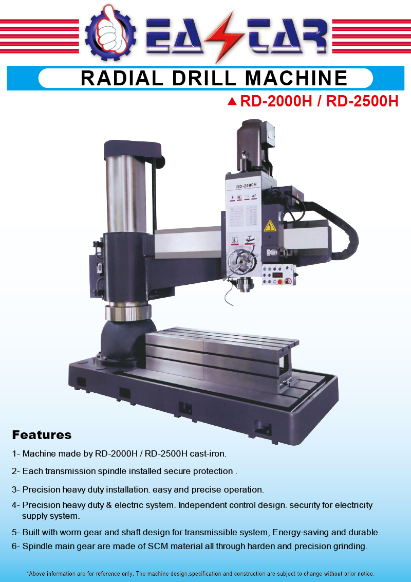 METAL CUTTING MACHINE TOOLS >DRILLING / TAPPING M/C> 4-Radial Drill>RD ...