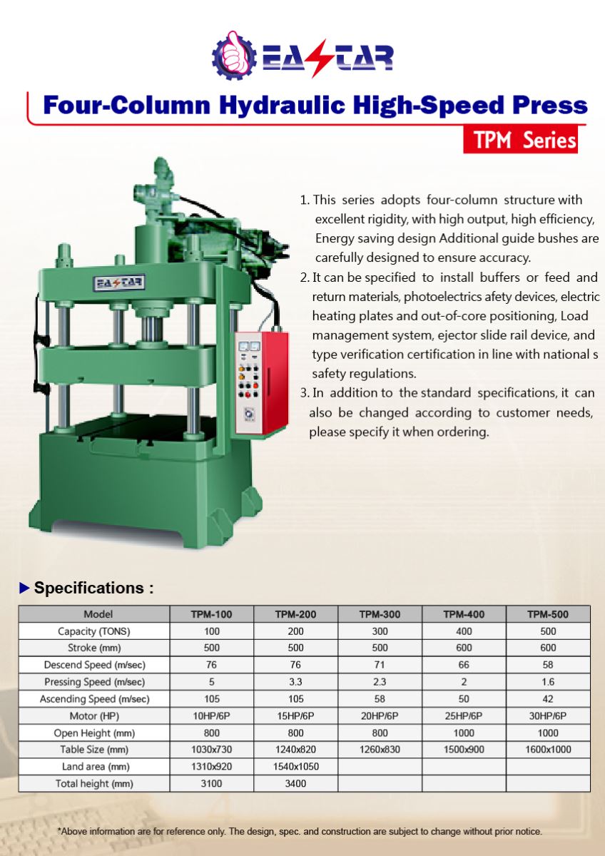METAL FORMING/PROCESSING MACHINERY>PRESSING M/C> 3-Hydraulic Press>TPM ...