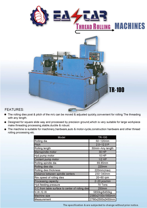 METAL CUTTING MACHINE TOOLS >THREADING ROLLING M/C>>HYD.THRU-FEED/IN ...