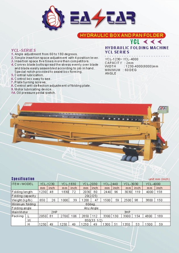 METAL FORMING/PROCESSING MACHINERY>PAN BRAKE & FOLDERS> 2-Hydraulic Box ...